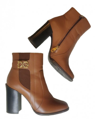 Calfskin Nappa DG Logo Ankle Boots